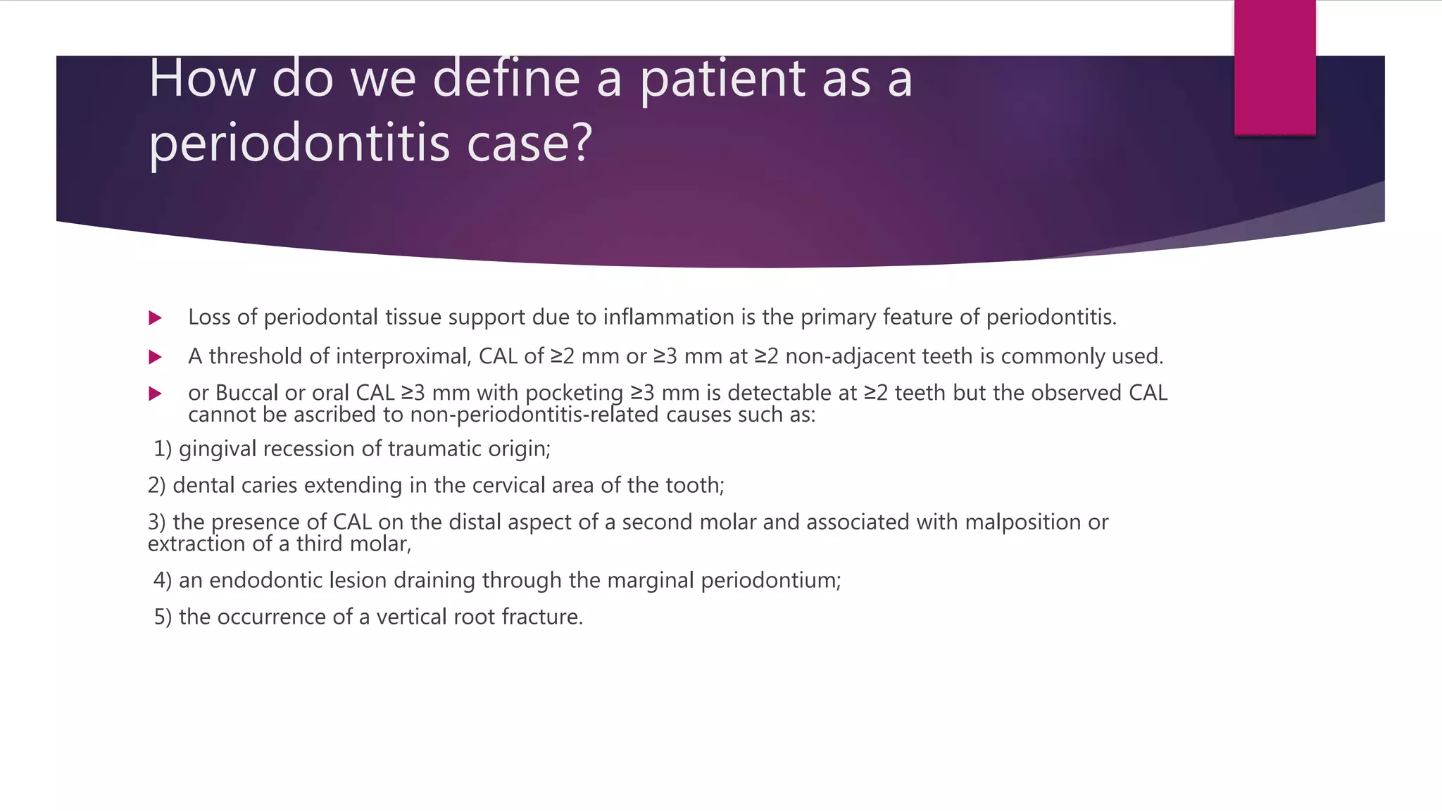 New classification of periodontal disease | PPTX