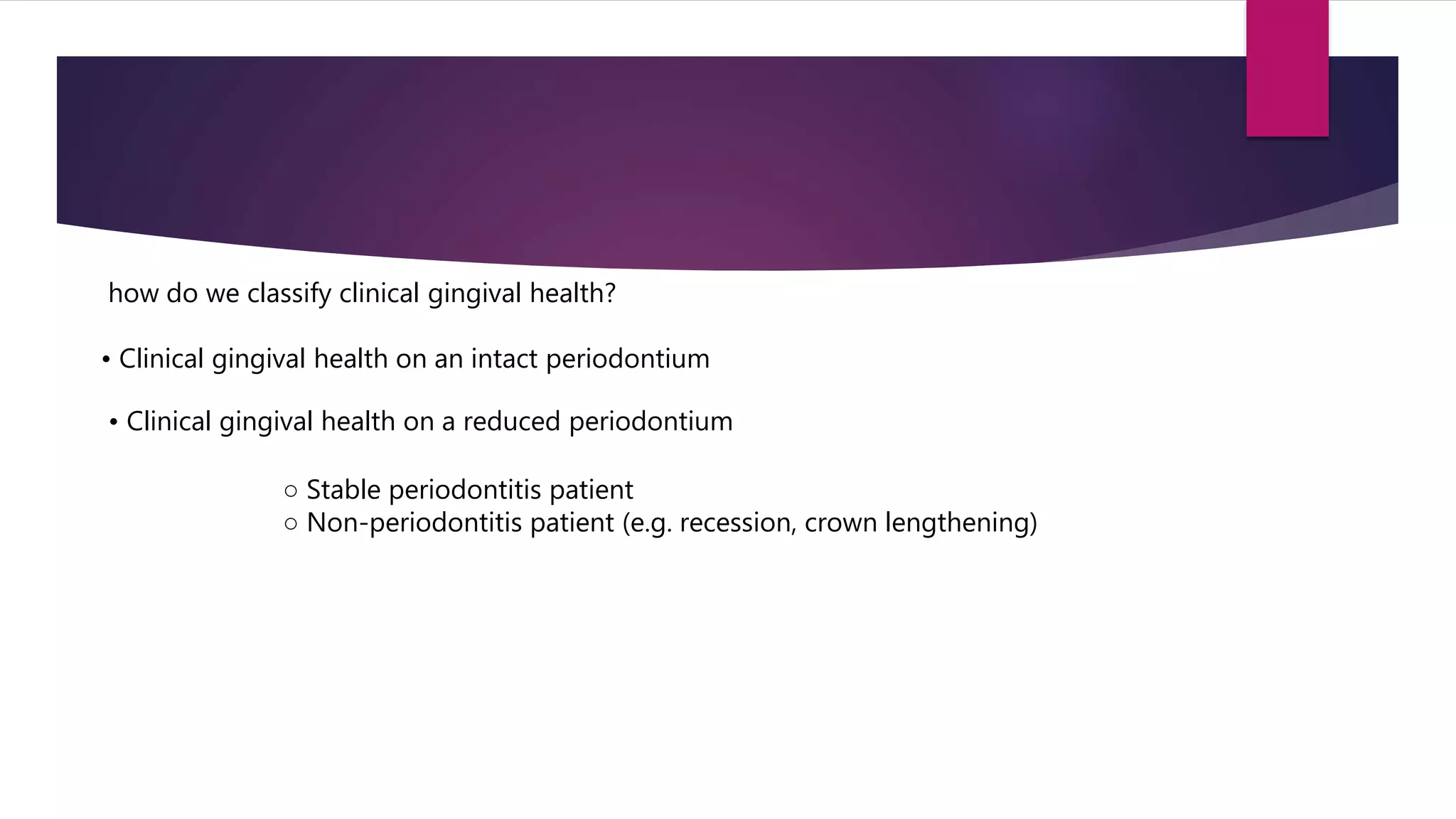 New classification of periodontal disease | PPTX