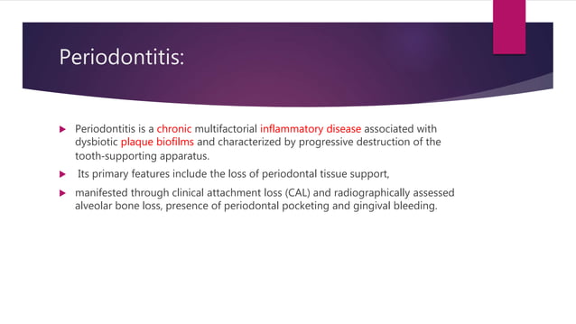 New classification of periodontal disease | PPTX | Dental Health ...