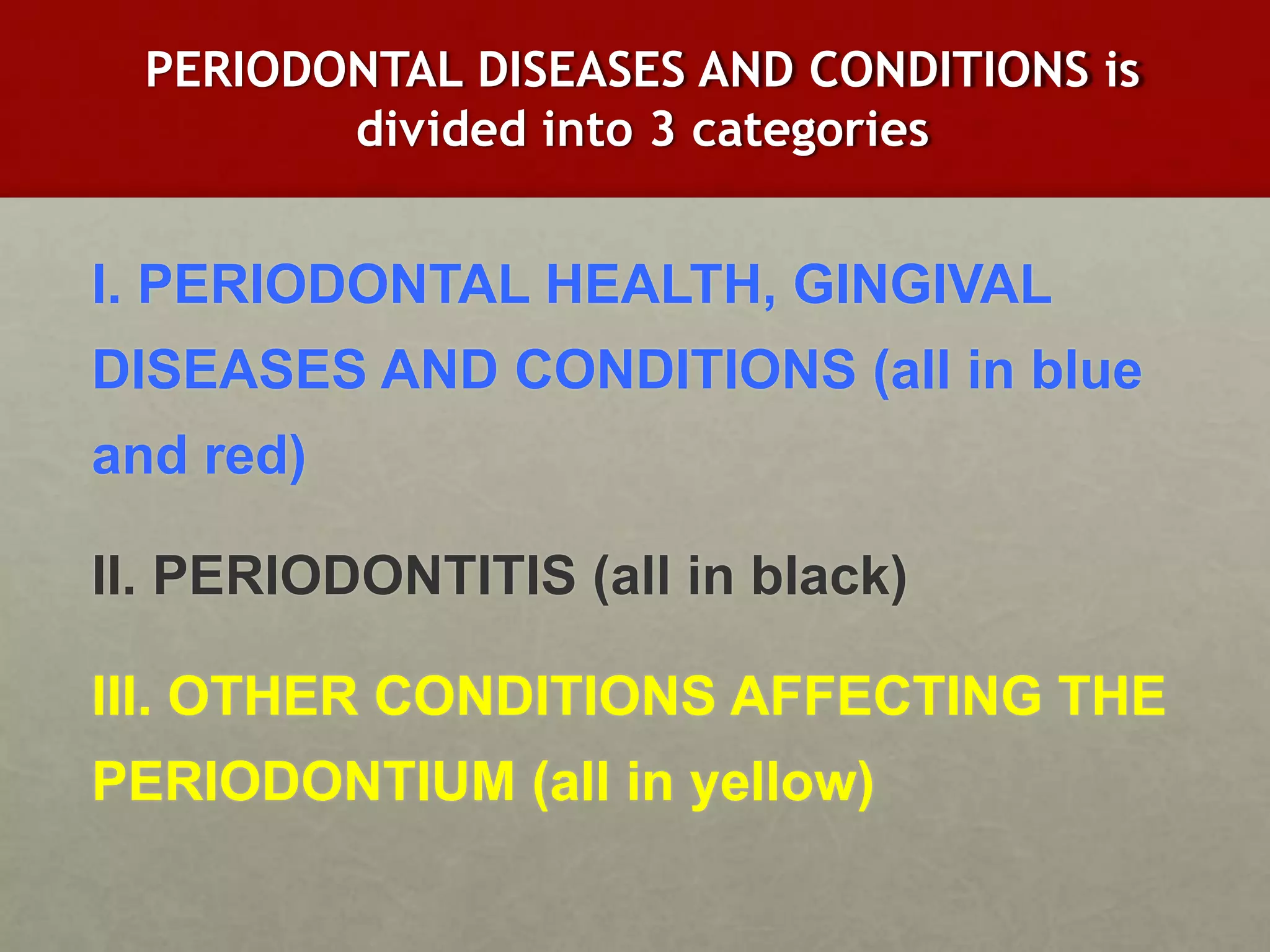 2017 classification of periodontal and periimpalnt diseases | PPT