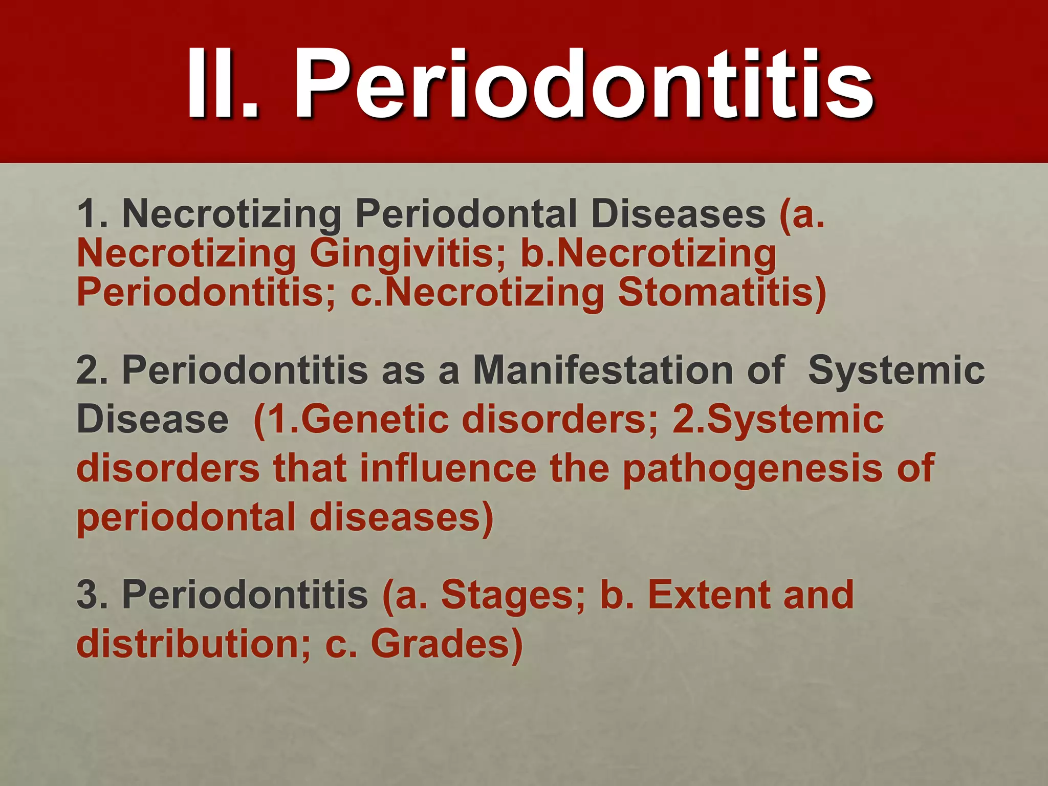 2017 classification of periodontal and periimpalnt diseases | PPT