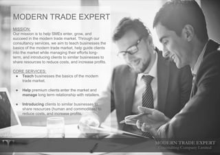Modern Trade Expert -New client introduction . | PPT