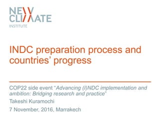 INDC preparation process and countries' progress | PPTX