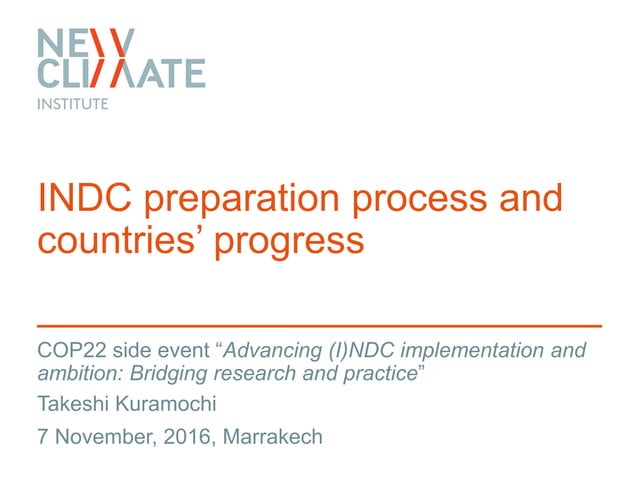 INDC preparation process and countries' progress | PPT
