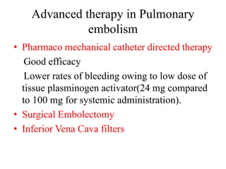 clinical aspects of pulmonary embolism | PPTX
