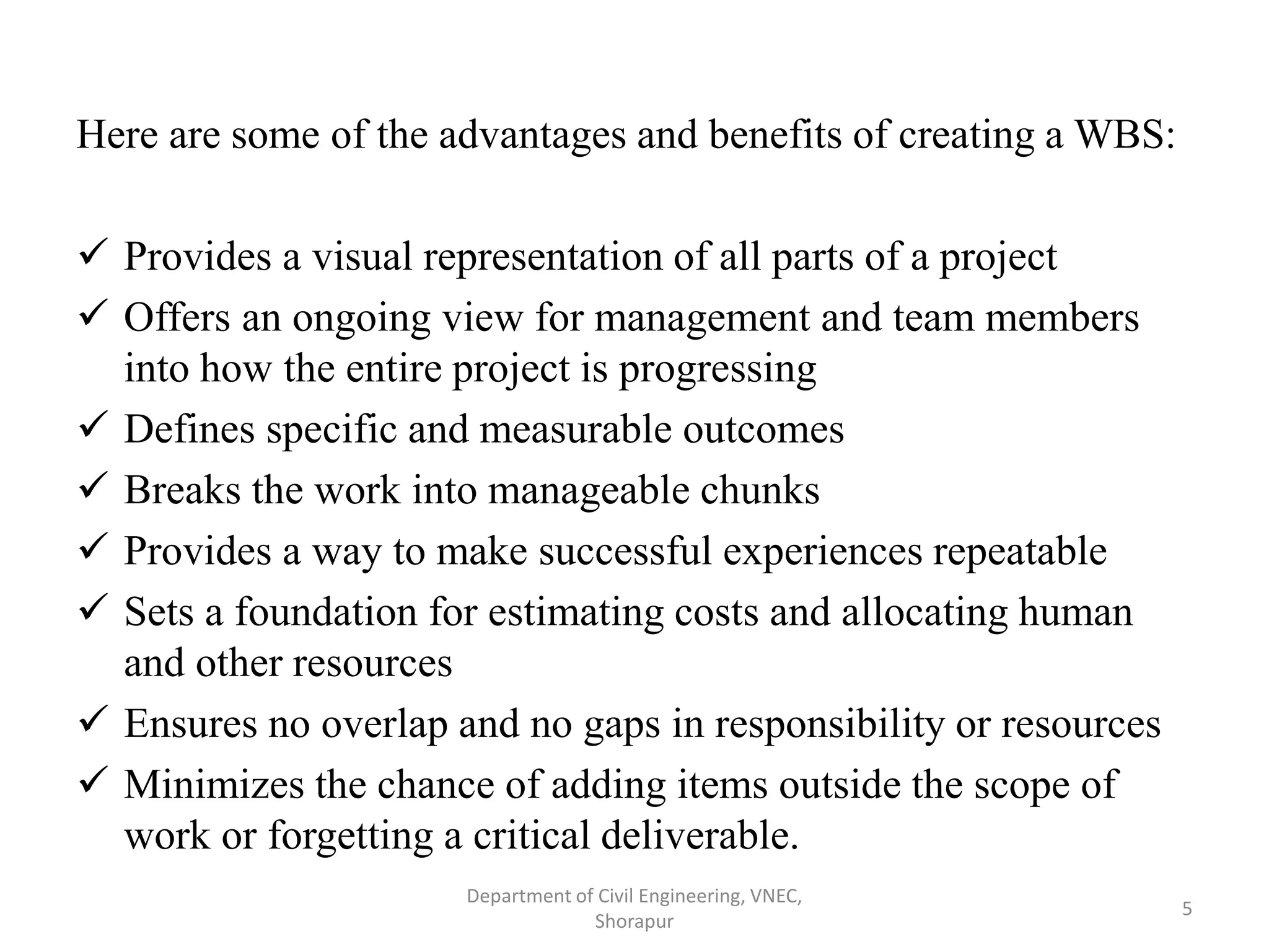 Project Management Techniques ( WBS & Critical Path Method ) | PPTX