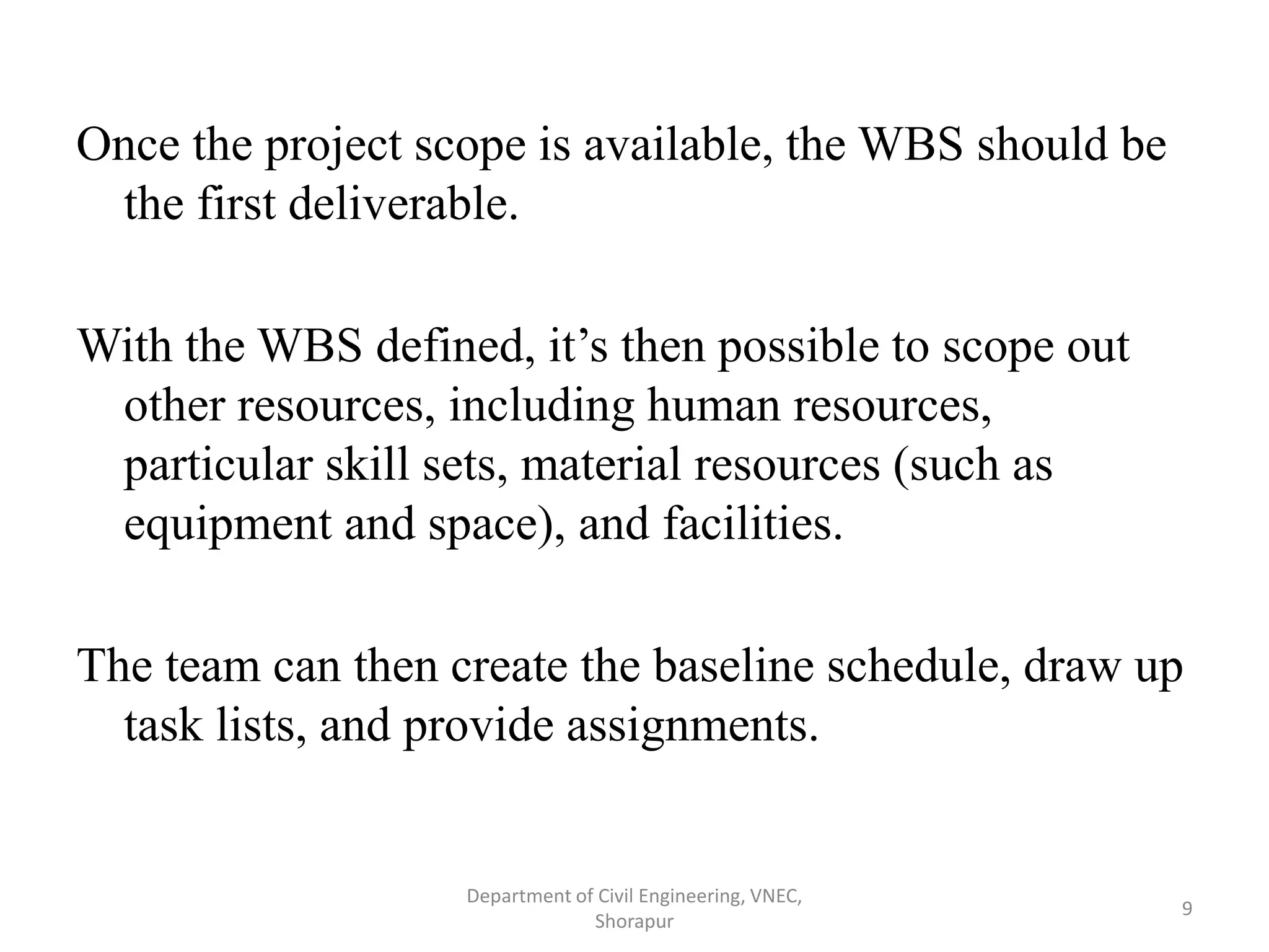 Project Management Techniques ( WBS & Critical Path Method ) | PPTX