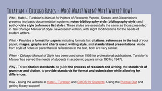 New CMOS Turabian style for students | PPTX