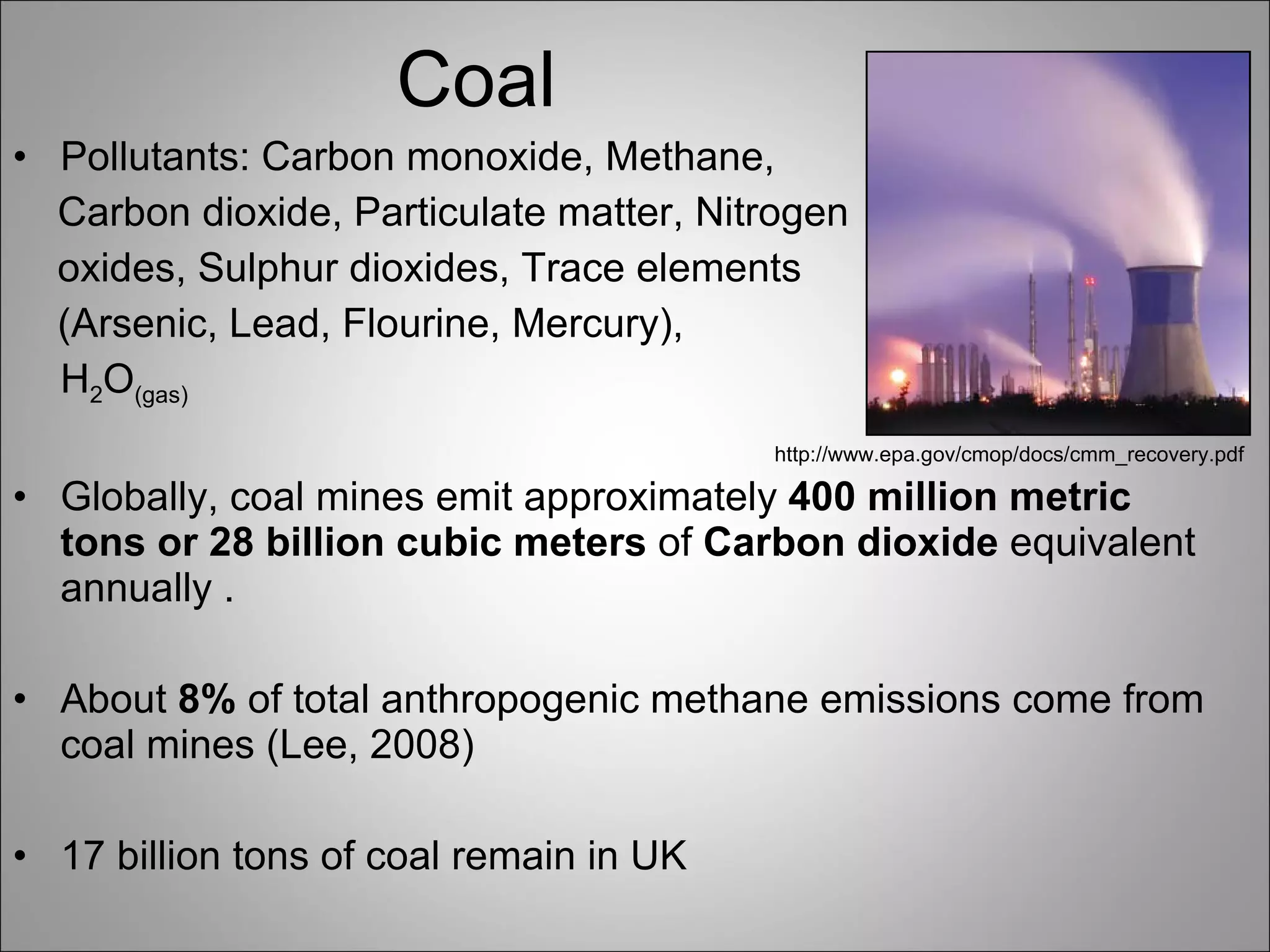 Coal bed methane and underground coal gasification | PPT
