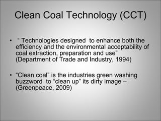 Coal bed methane and underground coal gasification | PPT