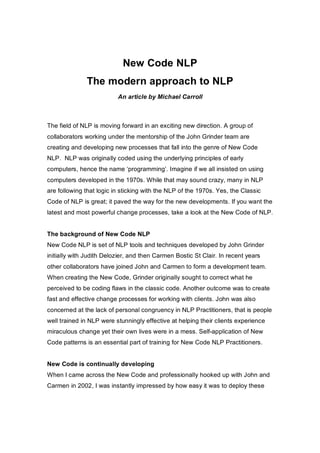 New Code Nlp | PDF