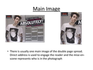 Codes and Conventions of double page spreads | PPTX