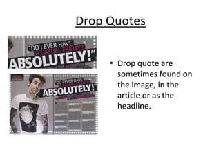 Codes and Conventions of double page spreads | PPT