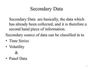 Time series and panel data in econometrics | PPT