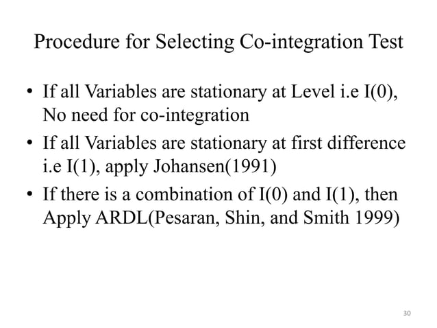 Time Series And Panel Data In Econometrics Ppt