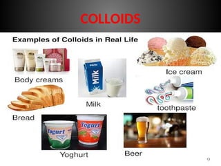 Colloid substance and its types and description. | PPTX