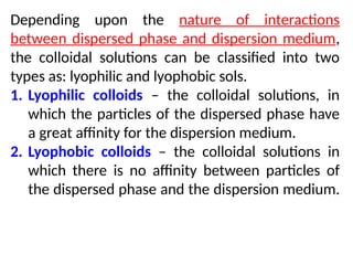 Colloid substance and its types and description. | PPTX