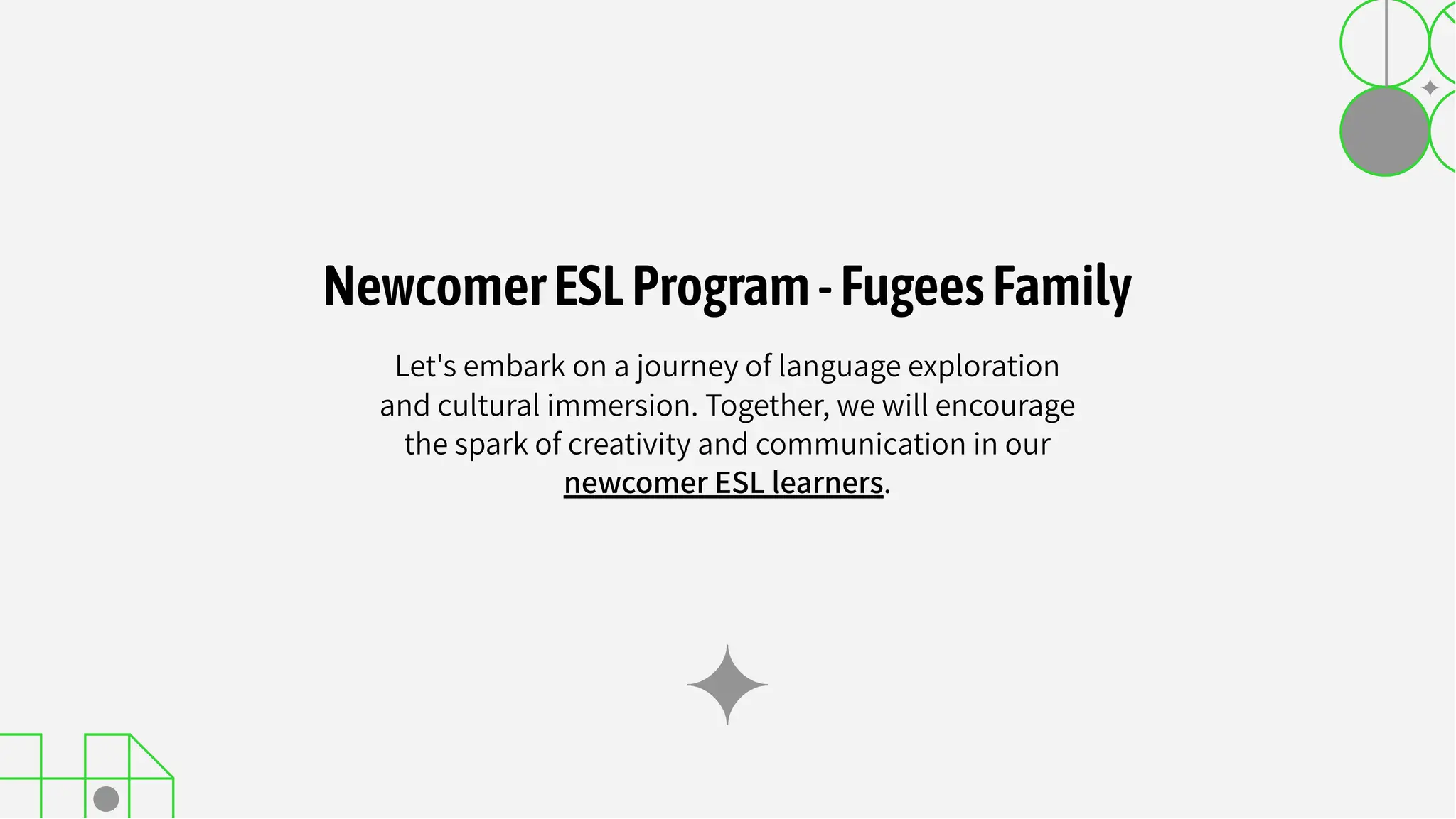 ESL Program for Newcomers - Fugees Family | PDF