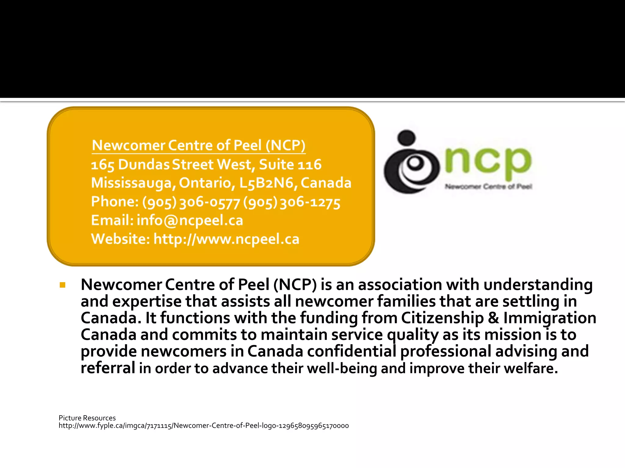 Newcomers in canada powerpoint final | PPTX
