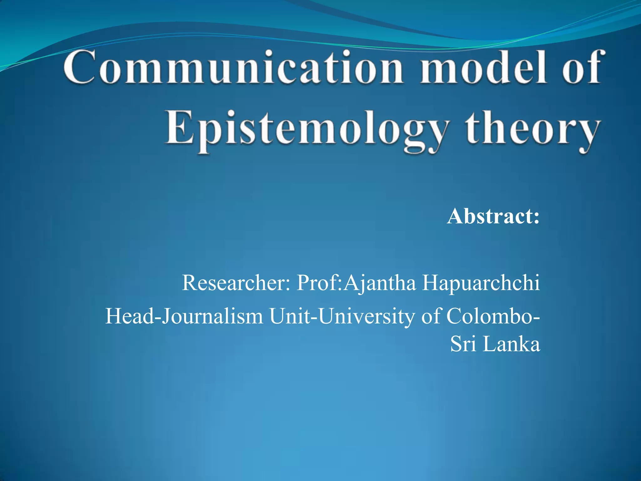 New communication model | PPTX