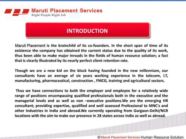 maruti placement profile | PPT