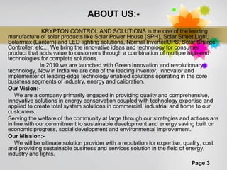 KRYPTON CONTROL AND SOLUTIONS | PPT