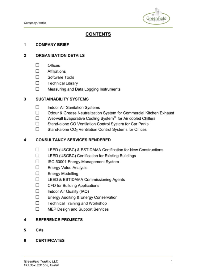 Greenfield trading llc company profile | PDF