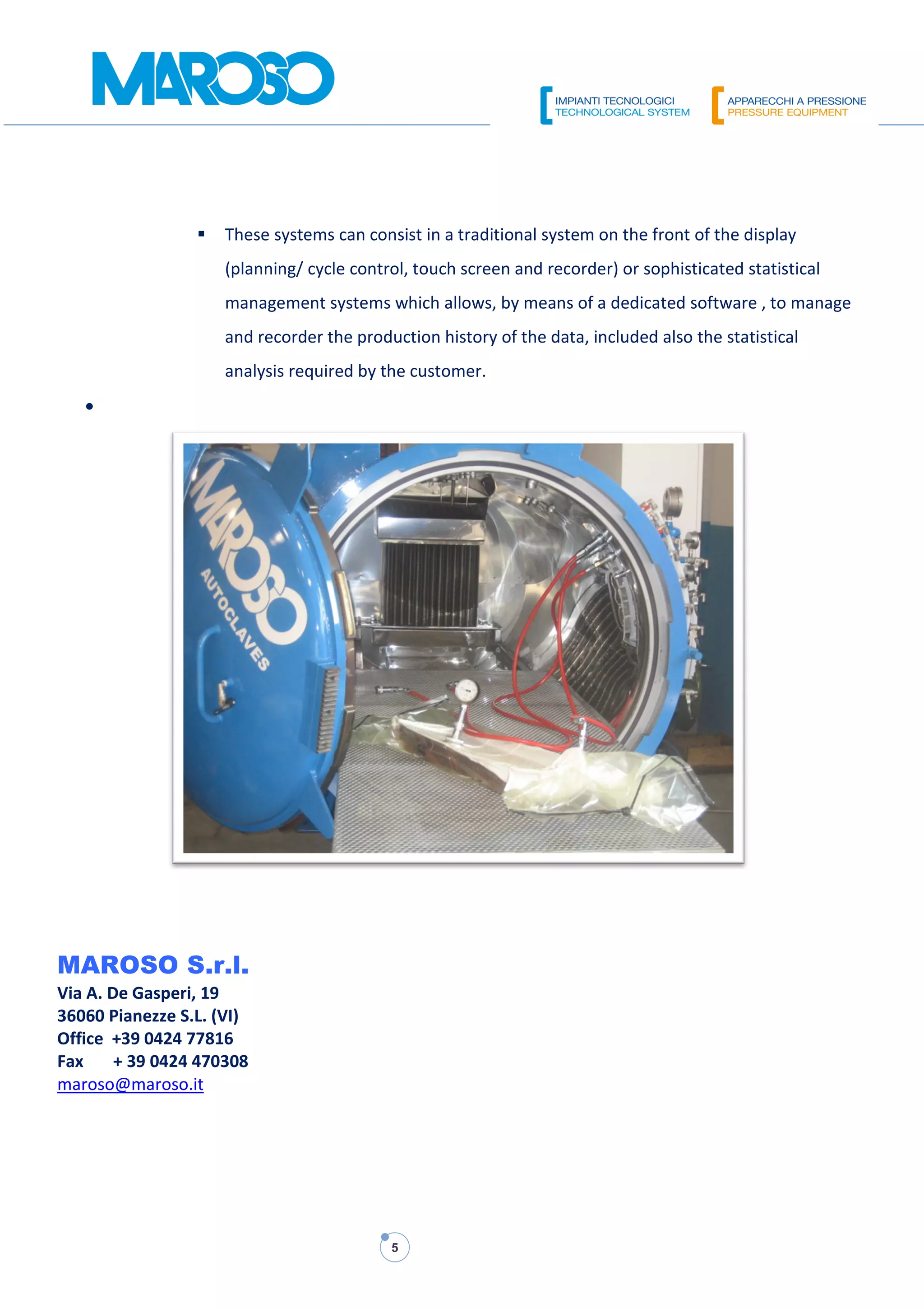 Maroso Autoclaves for Composites presentation | PDF
