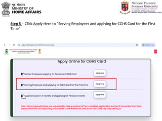 Step-by-Step Guide to Applying for a New CGHS Card | PPTX