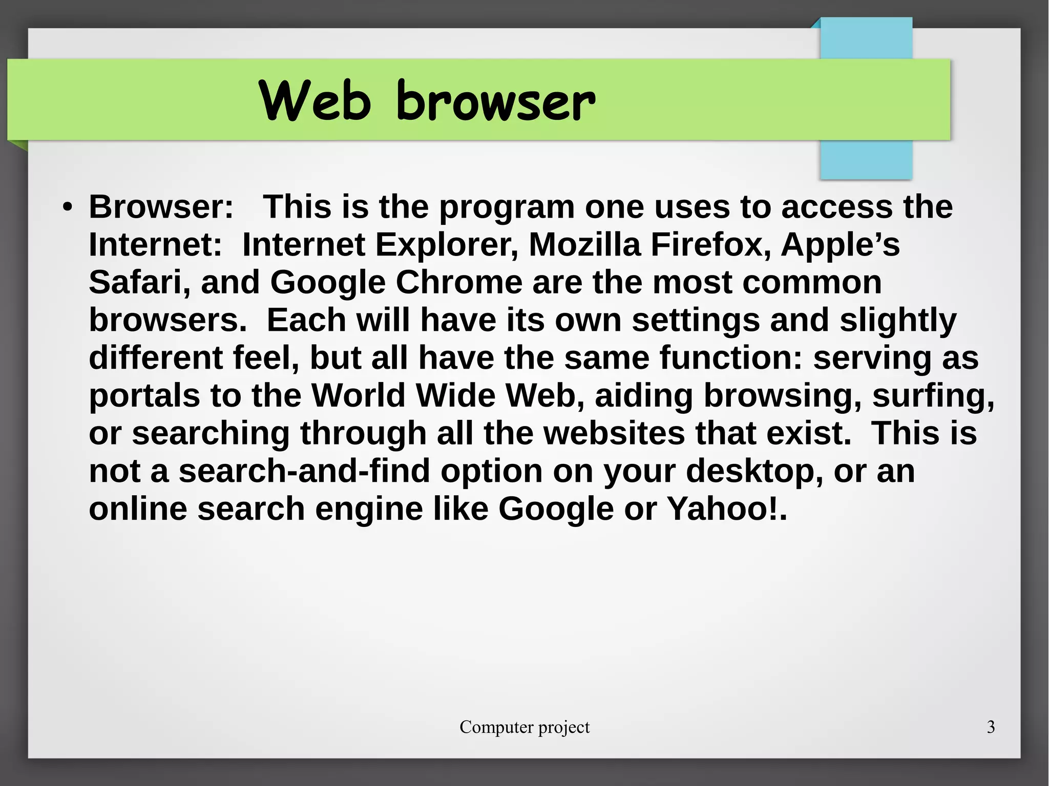 New computer project | ODP