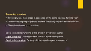 New concepts and approaches in cropping systems | PPTX