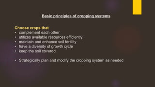 New concepts and approaches in cropping systems | PPTX