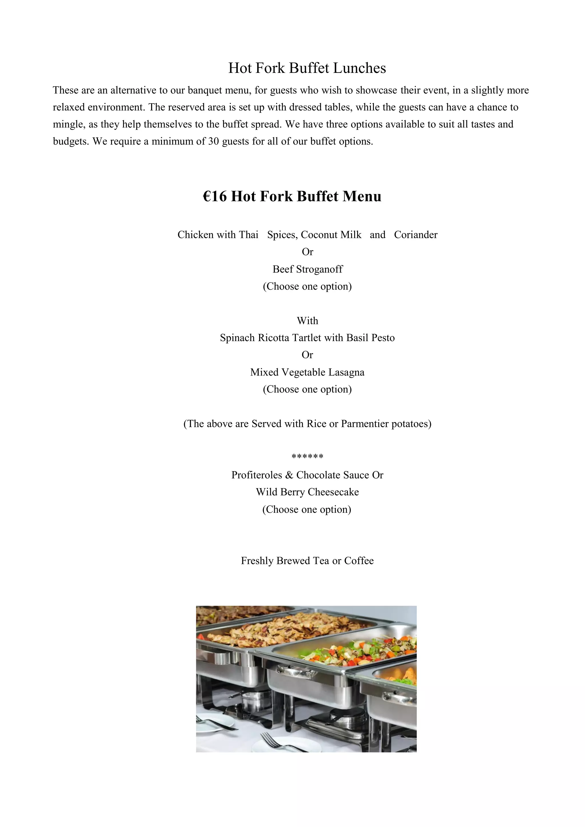 New conference menu 2014 15 | PDF