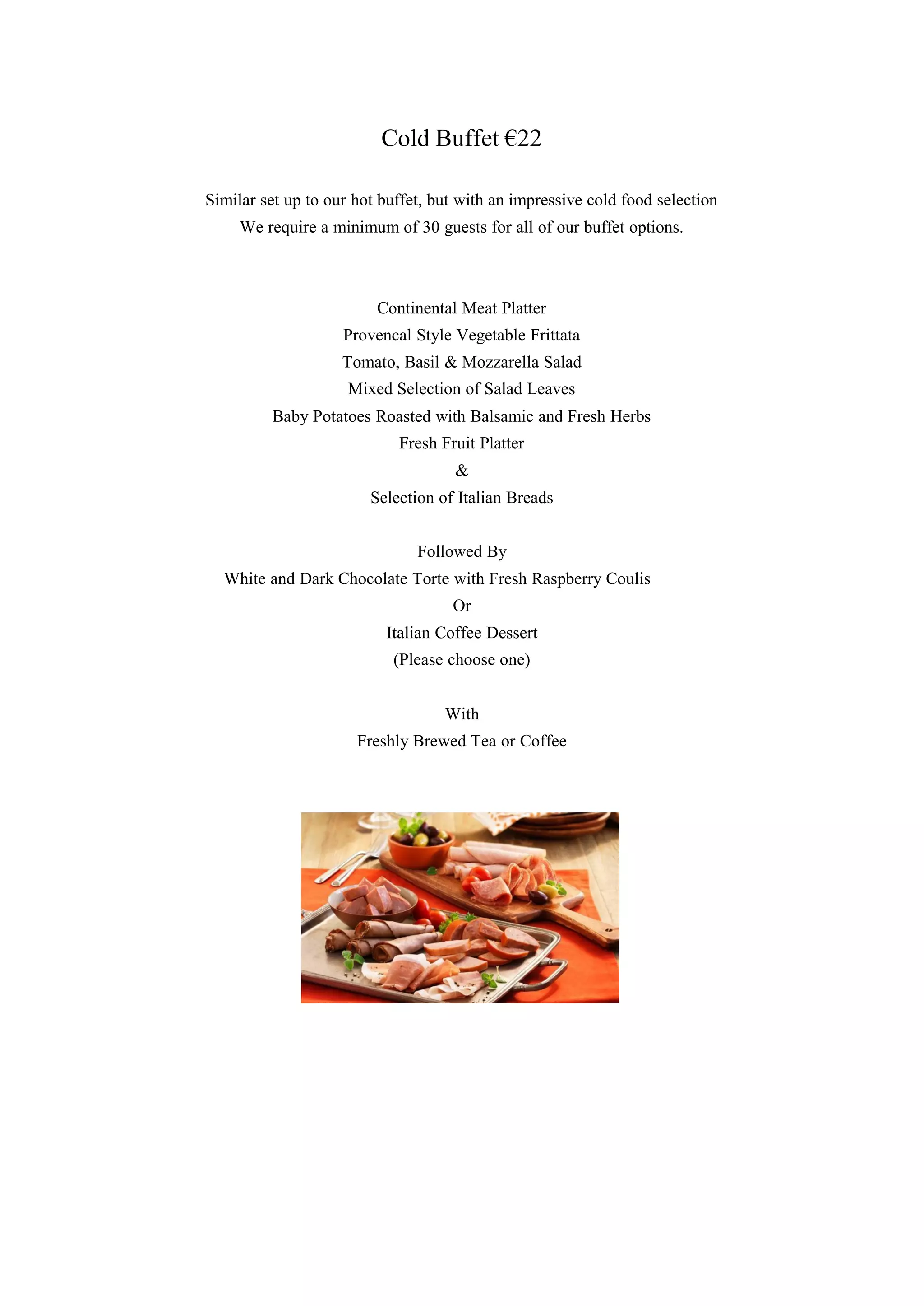 New conference menu 2014 15 | PDF