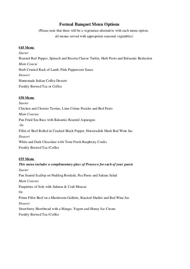 New conference menu 2014 15