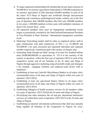 New constitution of cashville multi purpose cooperative society limited ...