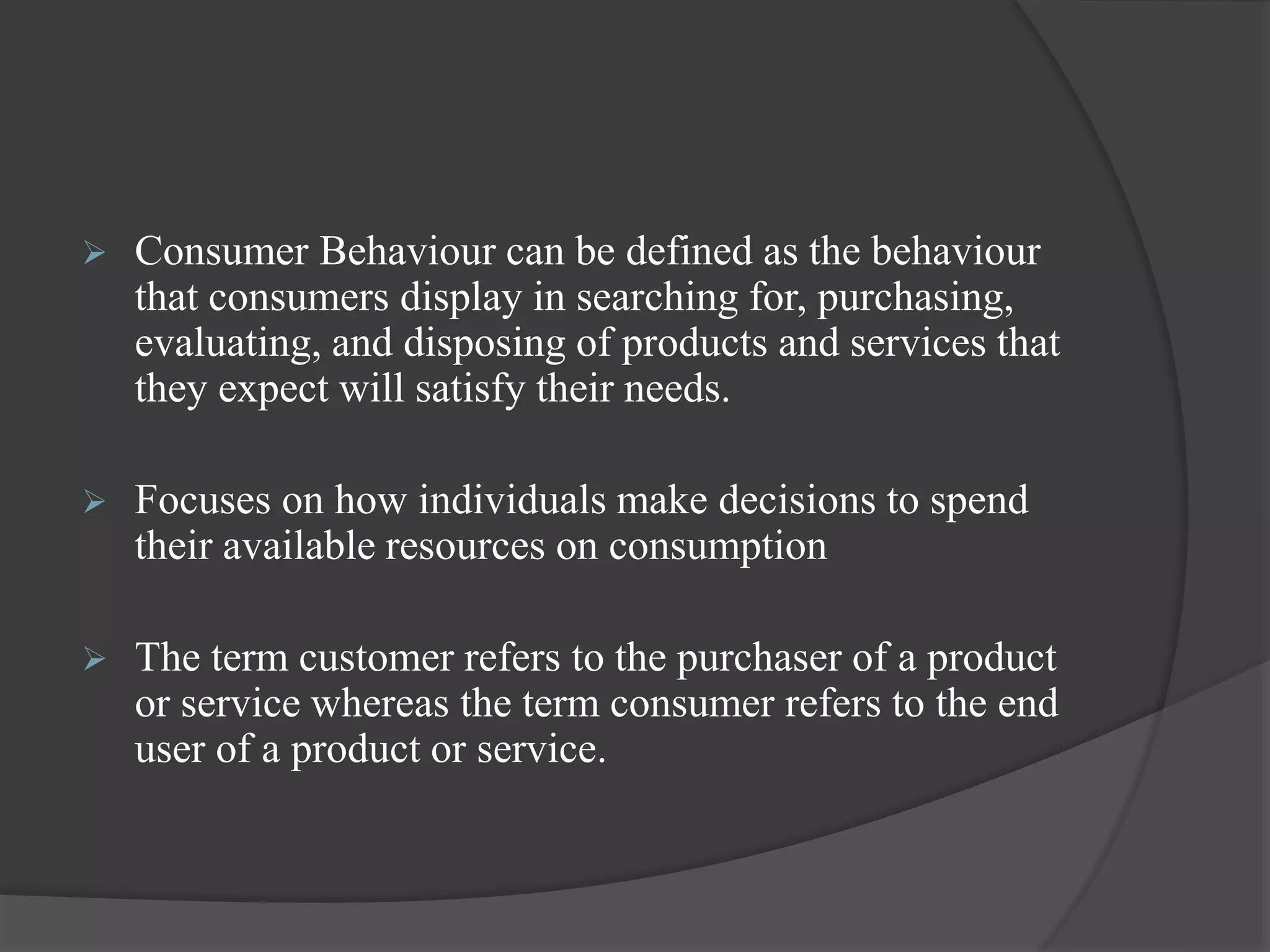 consumer behavior model | PPTX