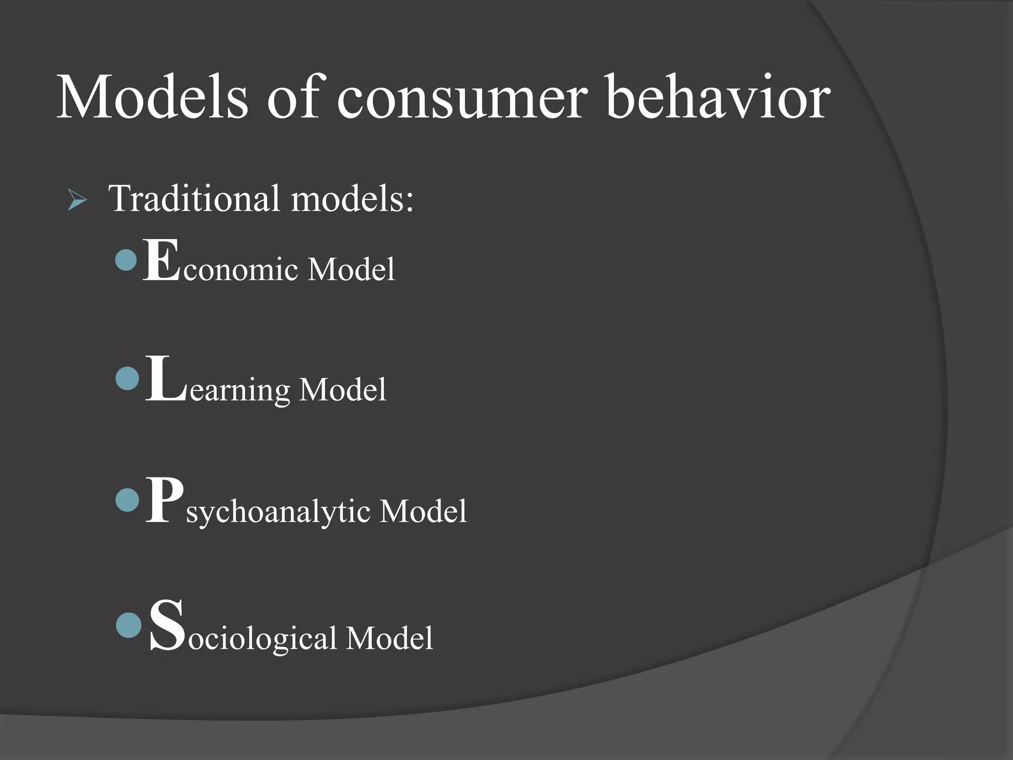 consumer behavior model | PPTX