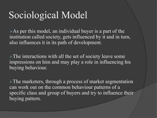 consumer behavior model | PPTX