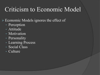consumer behavior model | PPTX
