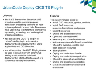 New Continuous Release and Deployment Capabilities for CICS Customers v4 | PDF