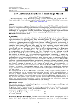 New controllers efficient model based design method | PPT