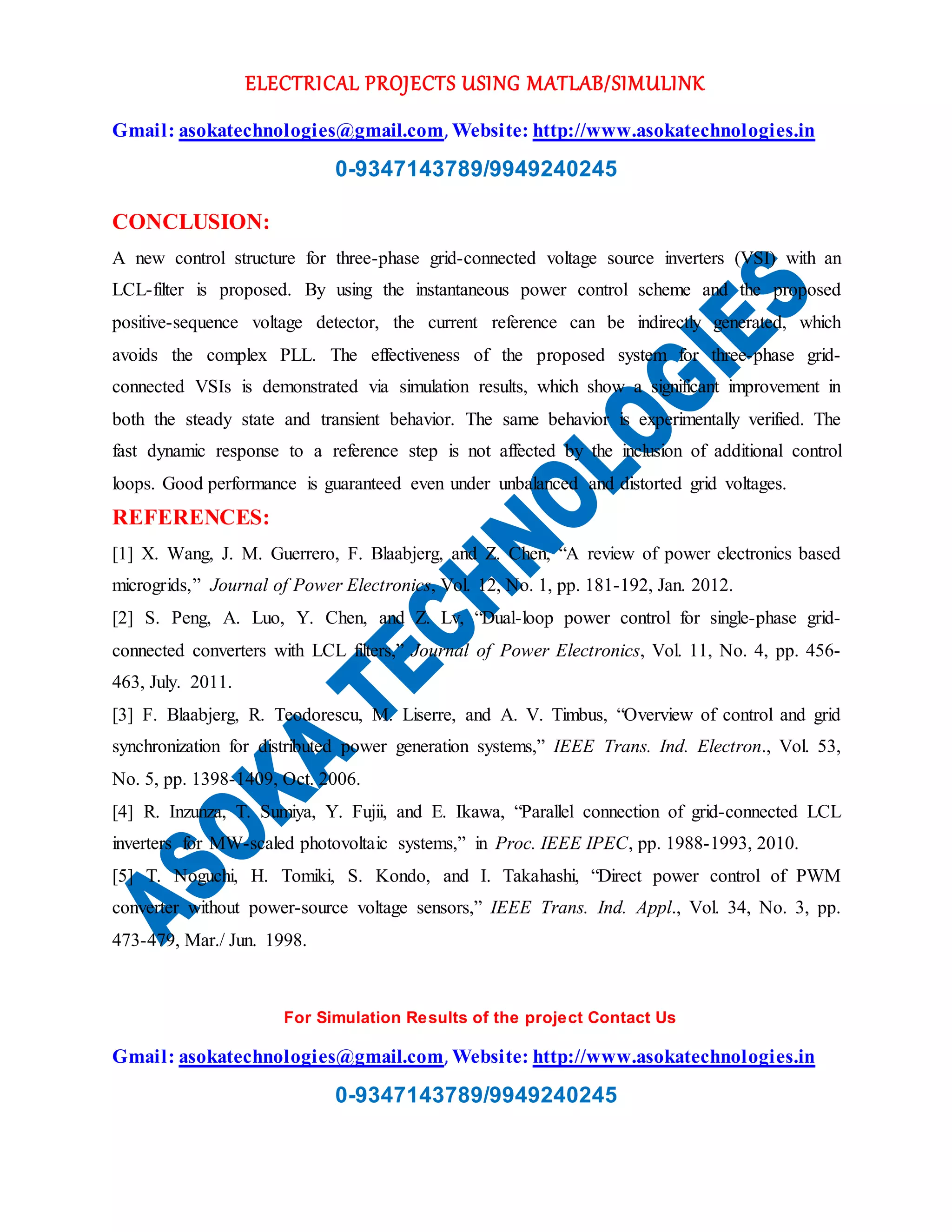 New control strategy for three phase grid-connected lcl inverters ...