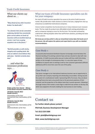 Bartlett Credit Insurance Flyer | PDF