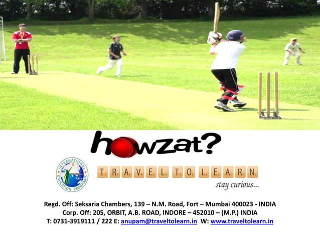 HOWZAT? A CRICKET TOUR TO SOUTH AFRICA | PPT
