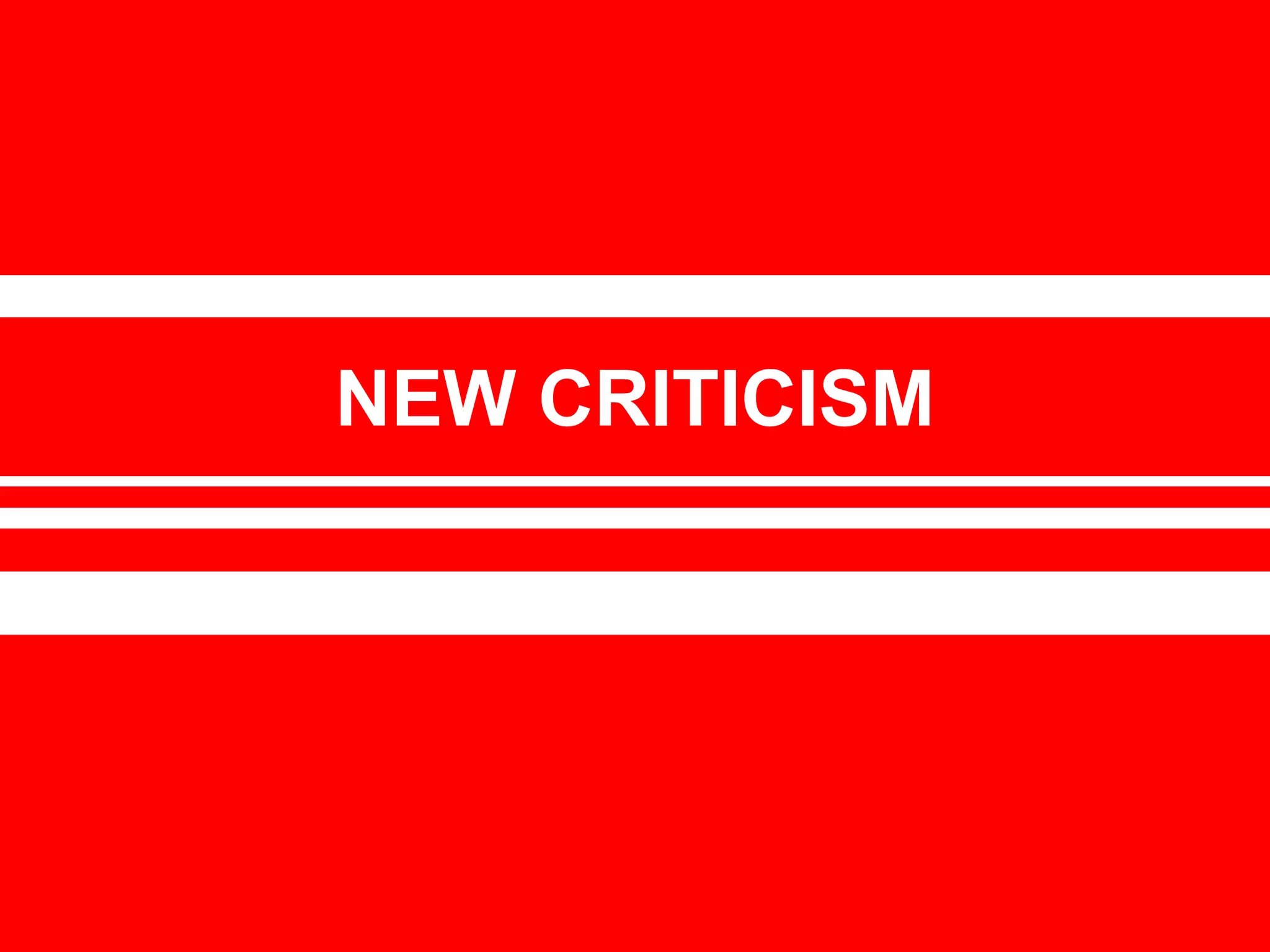 New criticism | PPT