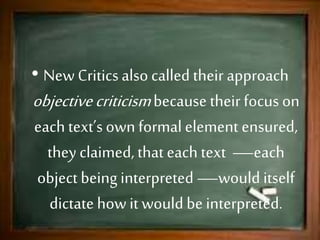 New criticism | PPTX