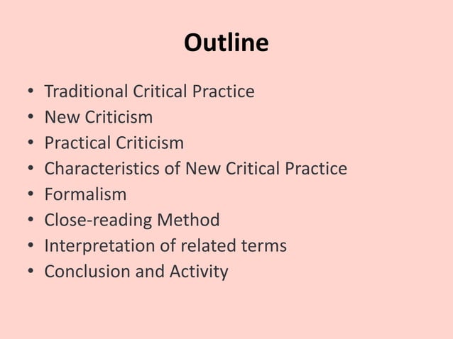 New Criticism and Formalism.pptx | Poetry | Books and Literature