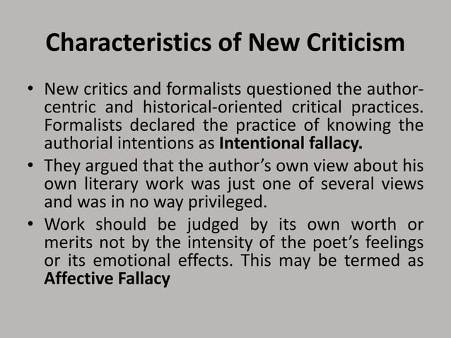 New Criticism and Formalism.pptx | Poetry | Books and Literature