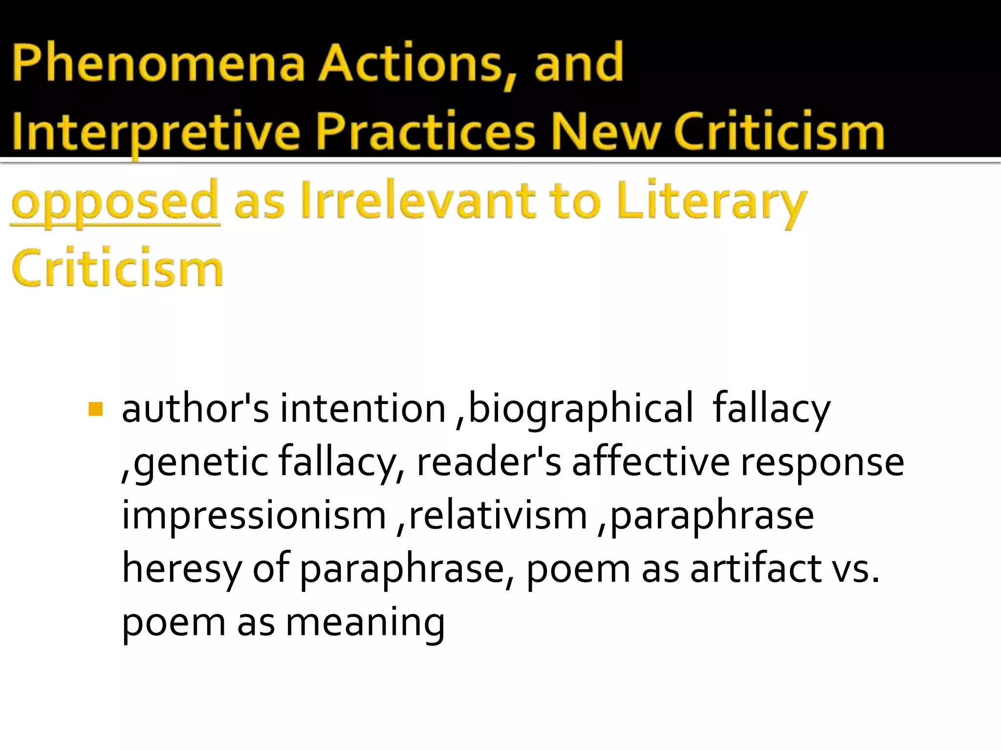 New Criticism | PPTX